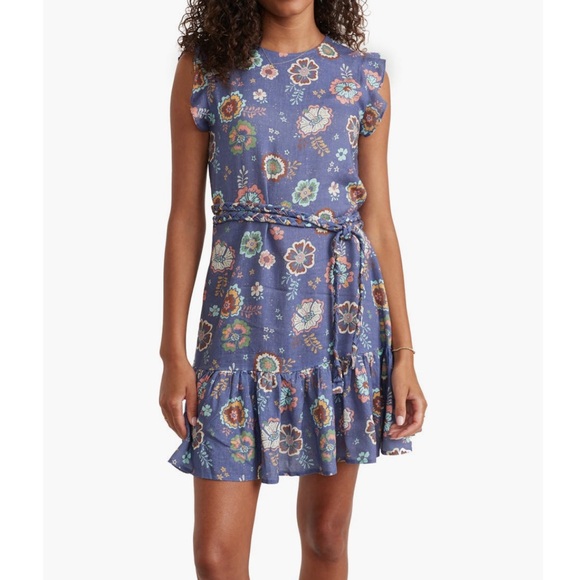 Marine Layer | Dresses | Nwt Marine Layer Laney Floral Mini Dress Blue ...